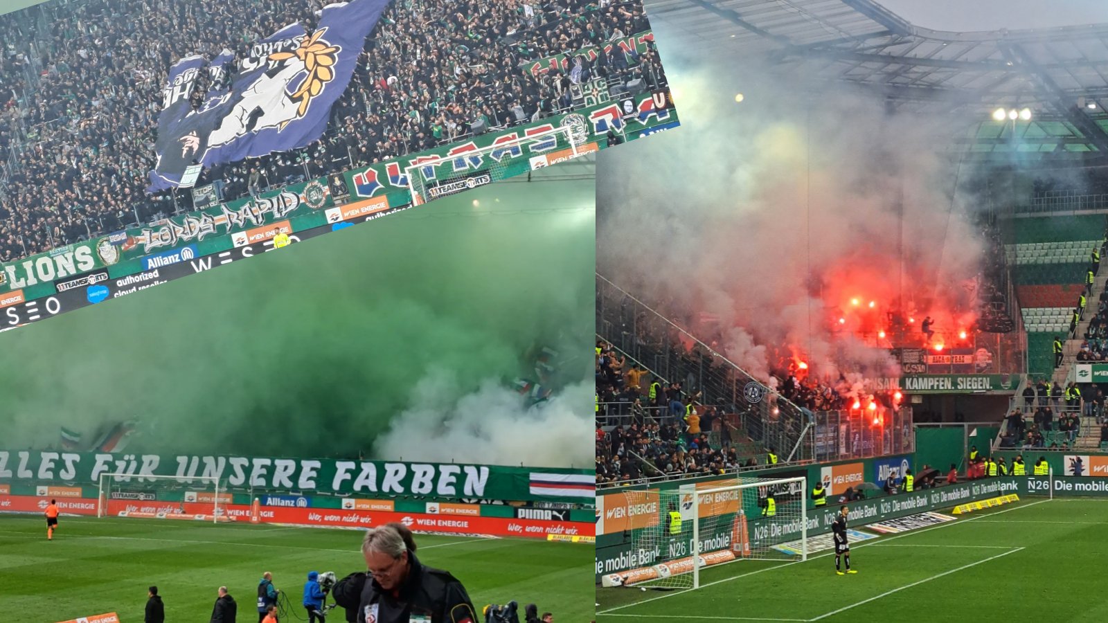 Irres 339. Wiener Derby Rapid vs Austria: Die besten Fan-Fotos [Galerie]